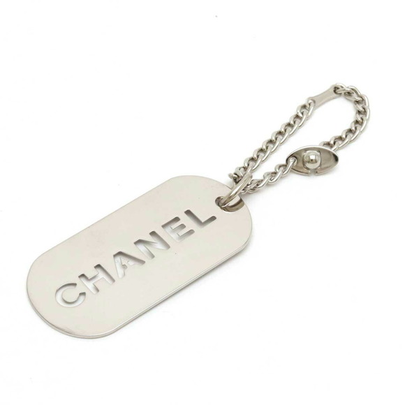 CHANEL | Accessories | Chanel Plate Dog Tag Keychain Key Charm Bag ...